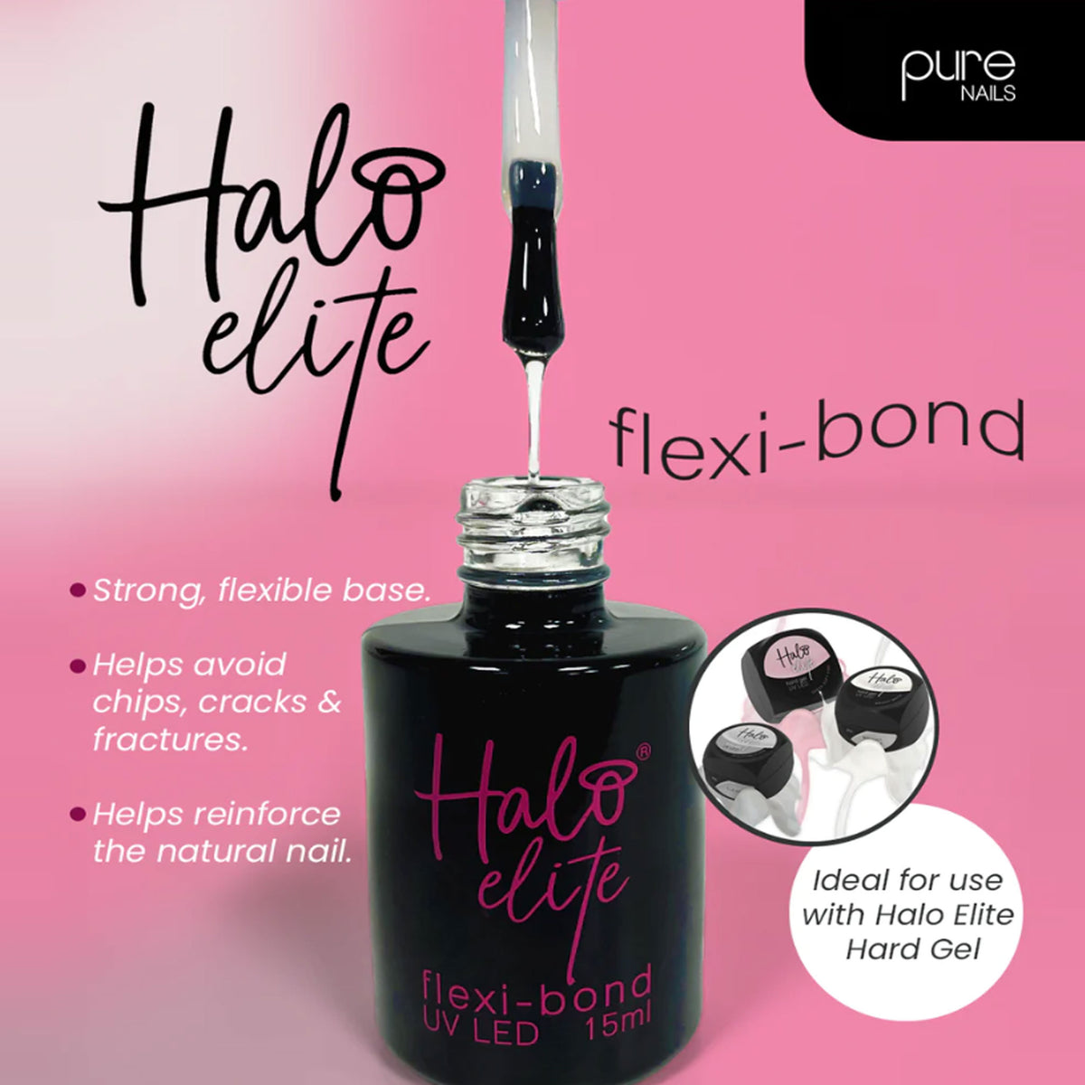 Halo Elite Hard Gel UV Flexi-Bond 15ml | Siena Nails