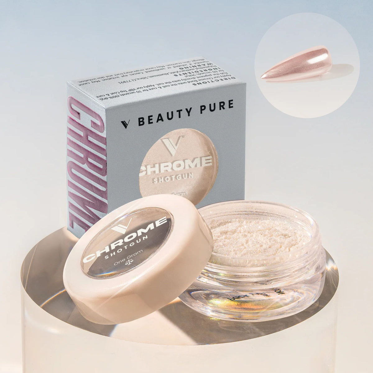 V Beauty Pure Chrome Powder Shotgun 1g | Siena Nails